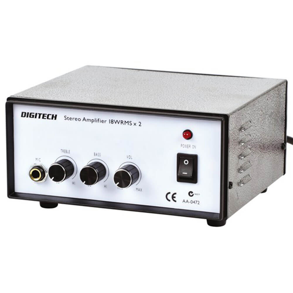 Digitech Mini Stereo Home Amplifier w/ Tone Control (2x18W RMS 240VAC ...